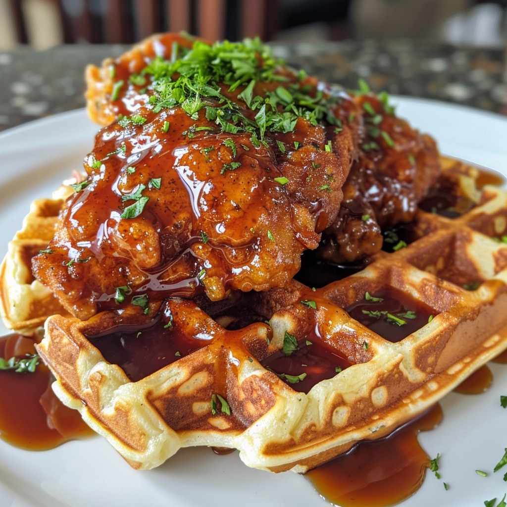 Chicken and Waffles Recipe – Crispy, Fluffy & Delicious