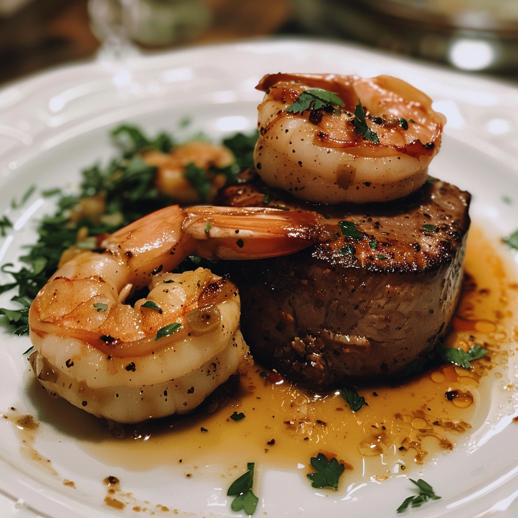 Filet Mignon & Jumbo Prawn – Elegant Surf & Turf Recipe