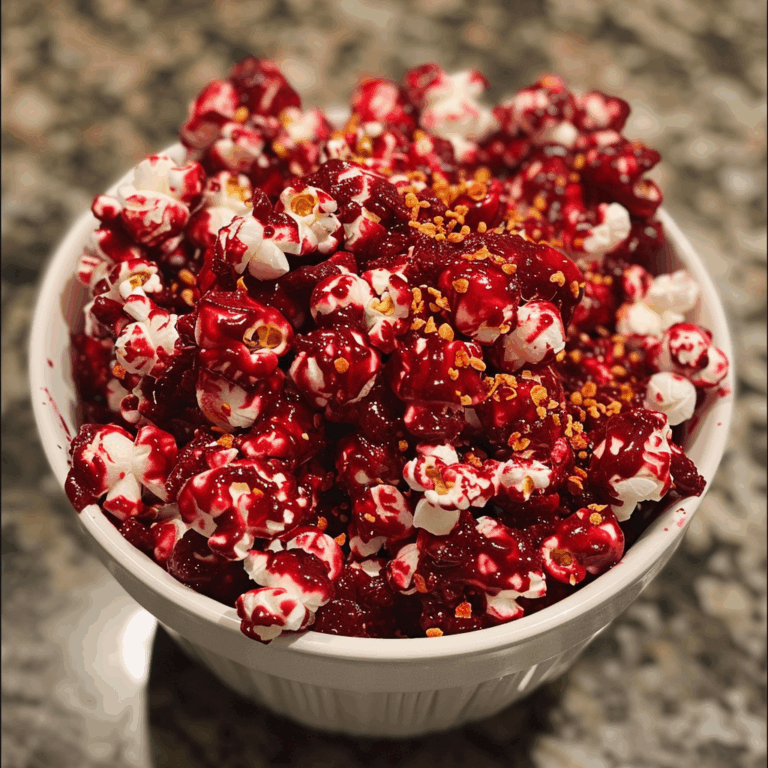Bloody Red Velvet Popcorn Recipe for Halloween