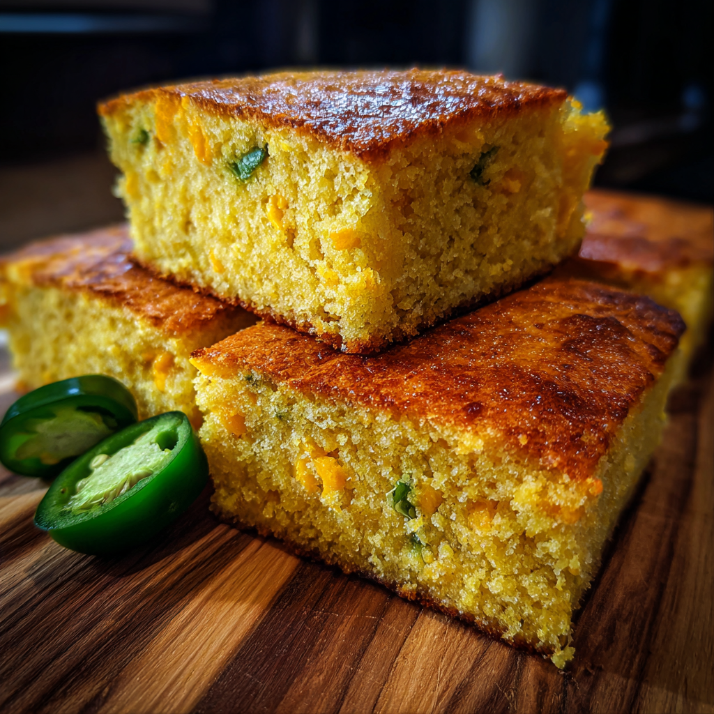 Jalapeño Cheddar Cornbread – Spicy & Cheesy Side Dish