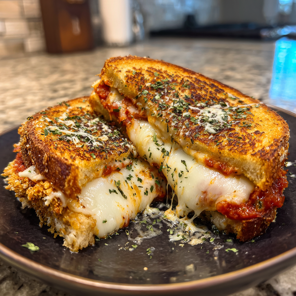 Chicken Parmesan Grilled Cheese – Easy & Cheesy Recipe