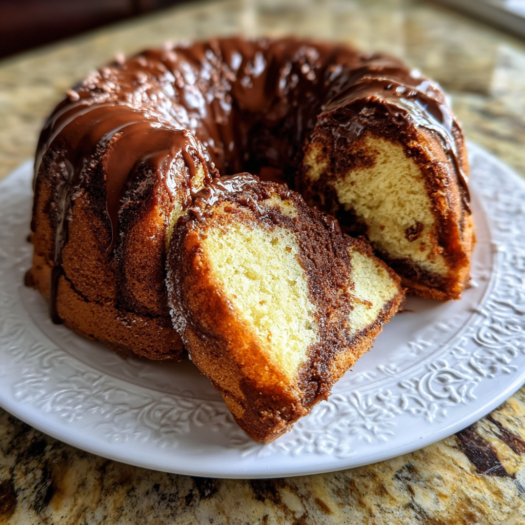 Marble Cake Recipe – Easy Chocolate and Vanilla Swirl