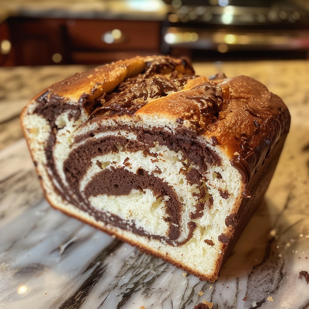 Chocolate Marble Bread – Soft, Moist & Perfectly Swirled Loaf