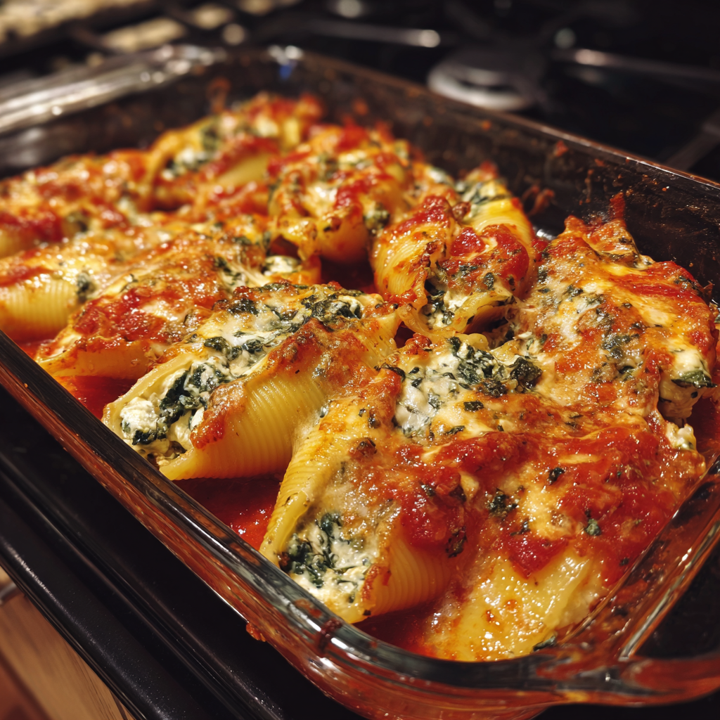 Spinach and Ricotta Stuffed Shells – Easy Pasta Bake