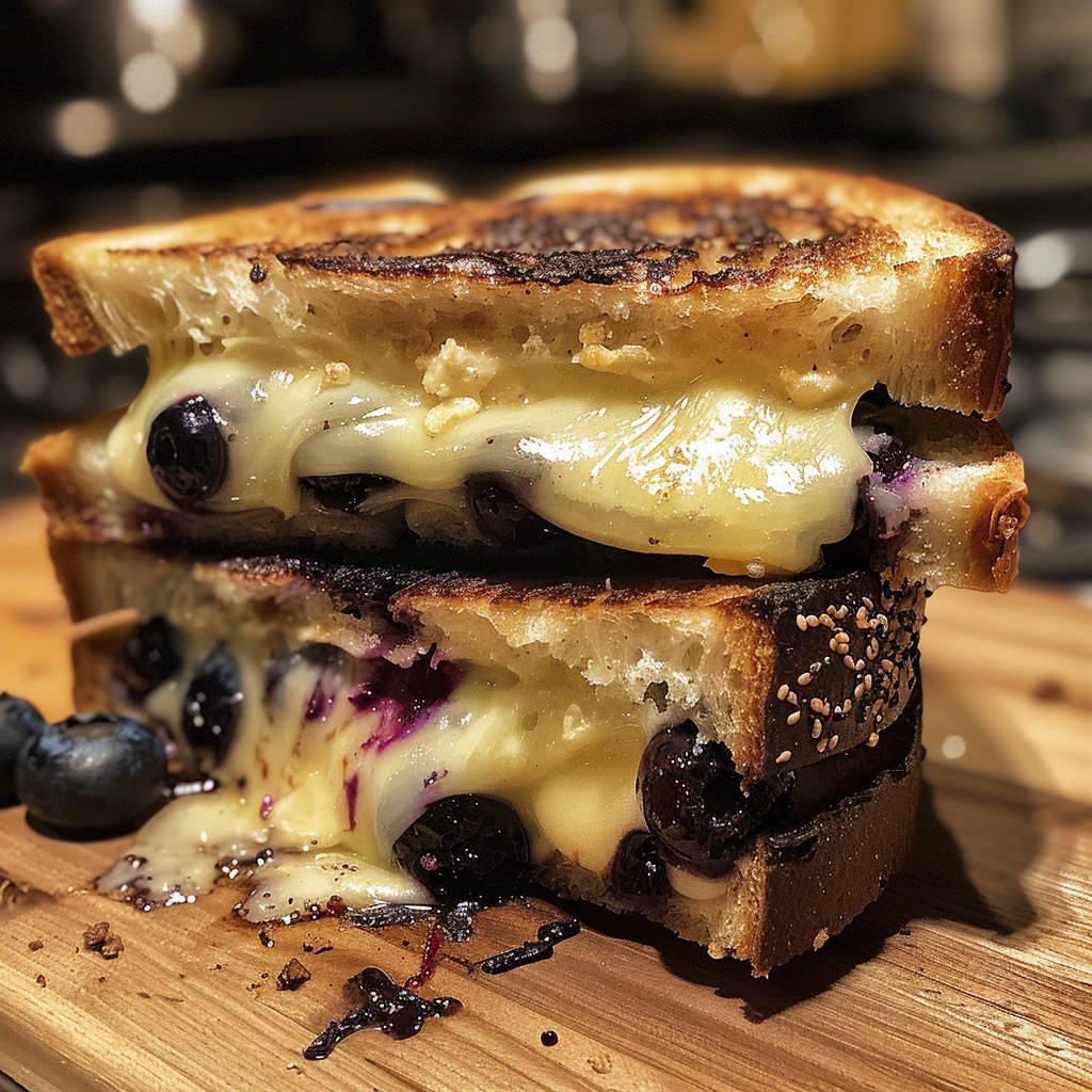 Gourmet Blueberry Grilled Cheese – Sweet & Savory Perfection