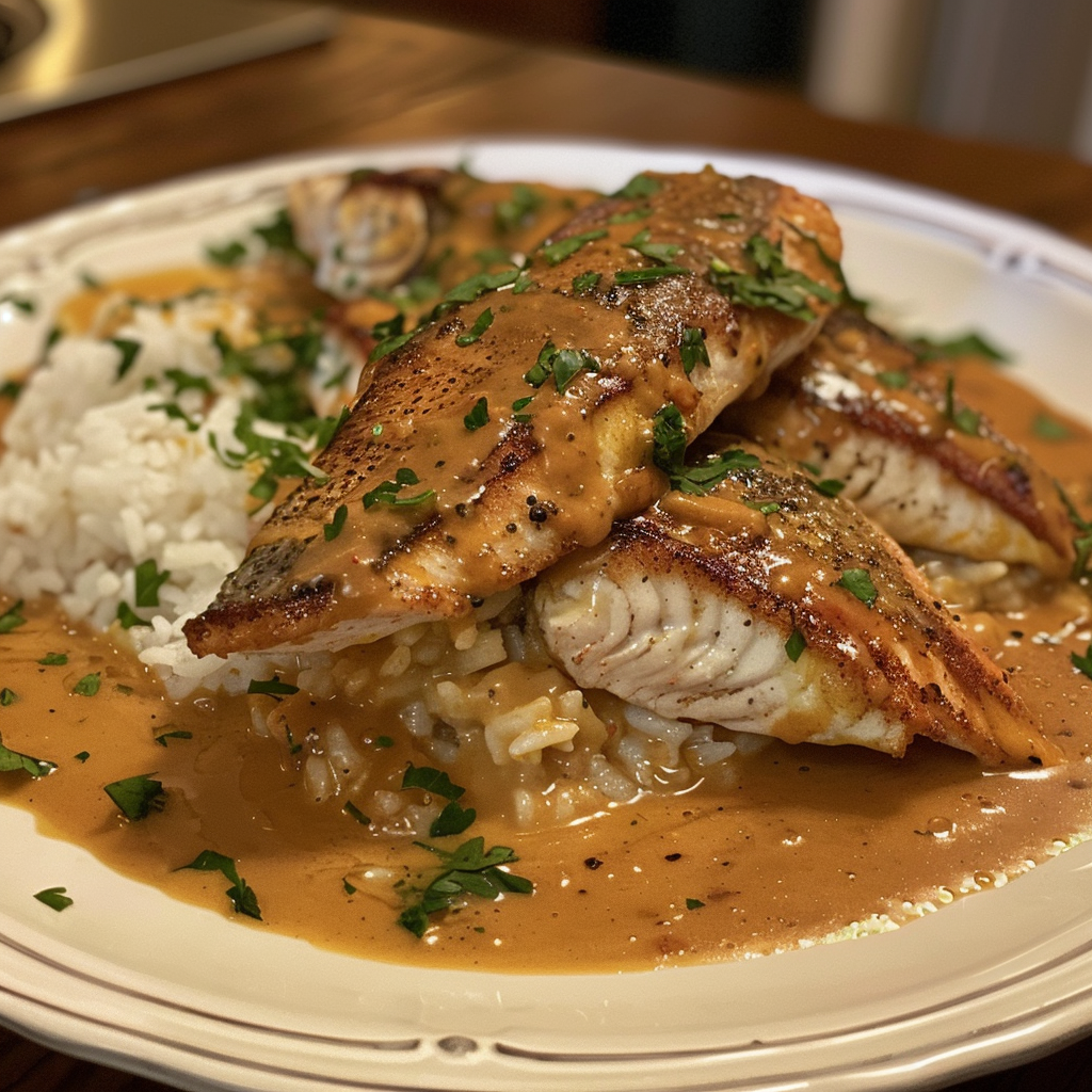 Red Snapper with Creamy Creole Sauce – Southern Seafood Delight