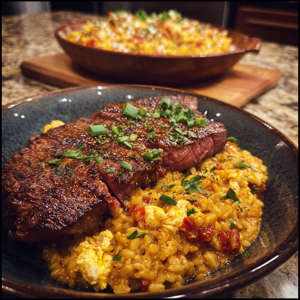 Steak & Queso Rice – Creamy, Hearty One-Pan Comfort Meal
