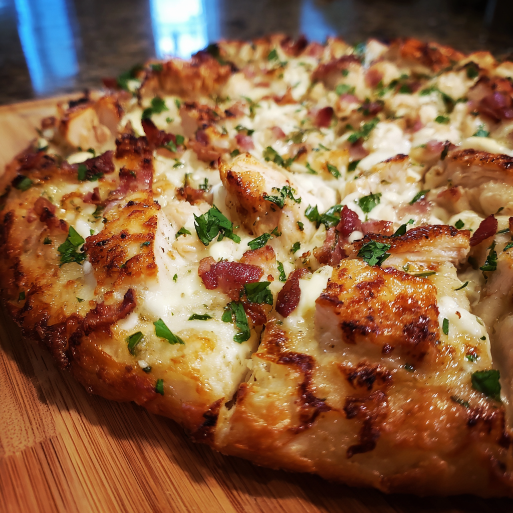 BBQ Chicken Bacon Ranch Pizza – Easy Homemade Recipe