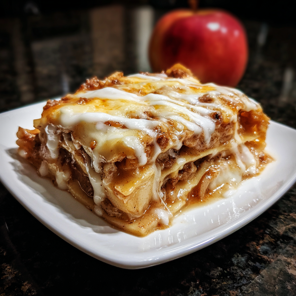 Cinnamon Roll Apple Lasagna – Warm, Sweet & Melt-in-Your-Mouth Dessert