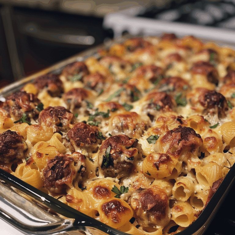 Swedish Meatball Pasta Bake Recipe – Creamy Comfort Dinner